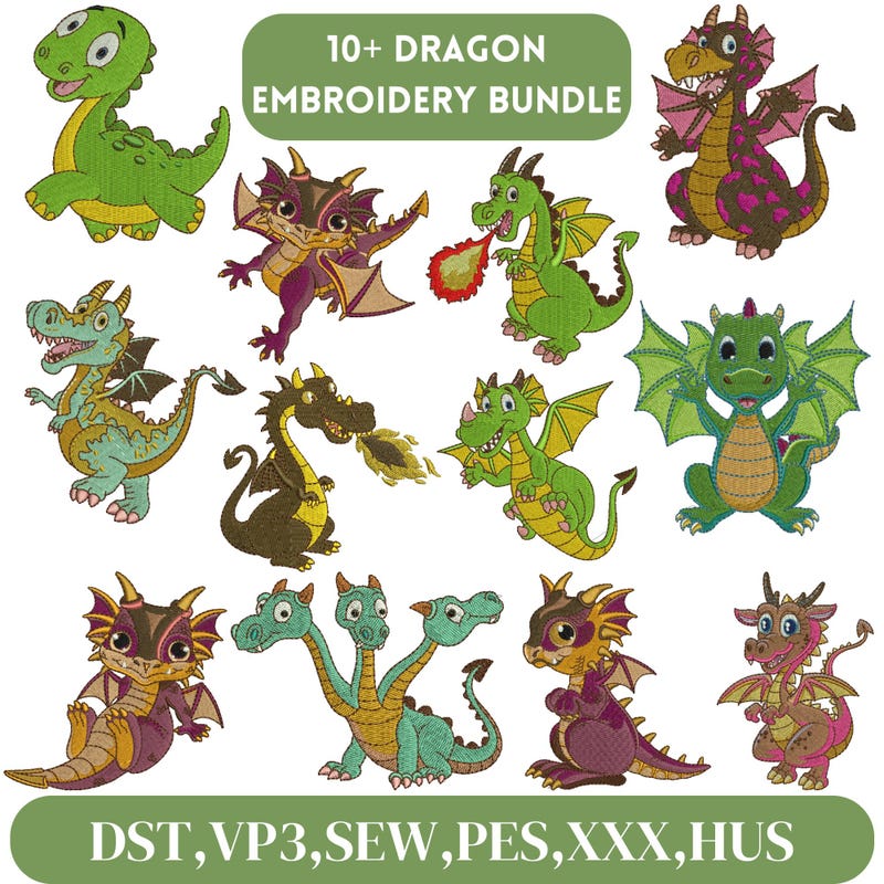 Dragon Embroidery - Etsy