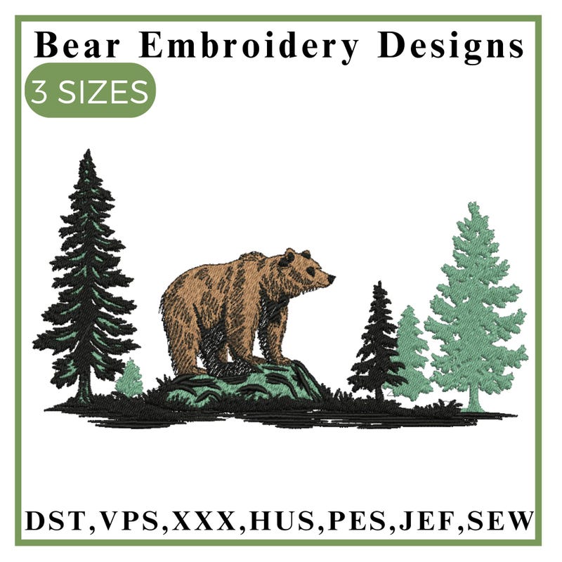Bear Embroidery - Etsy