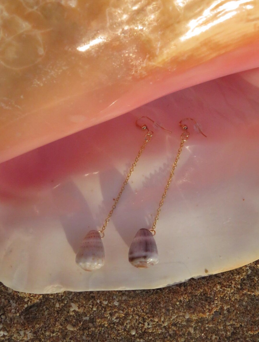 Seashell Dangle Earrings - Etsy