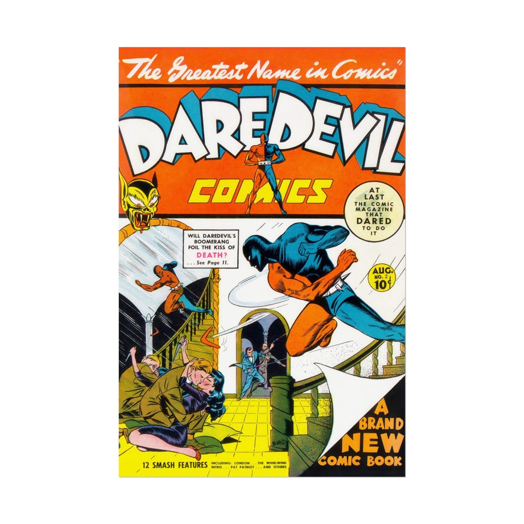 Daredevil Comics 2 24 36 Giant Poster Free Shipping Charles Biro Cover ...