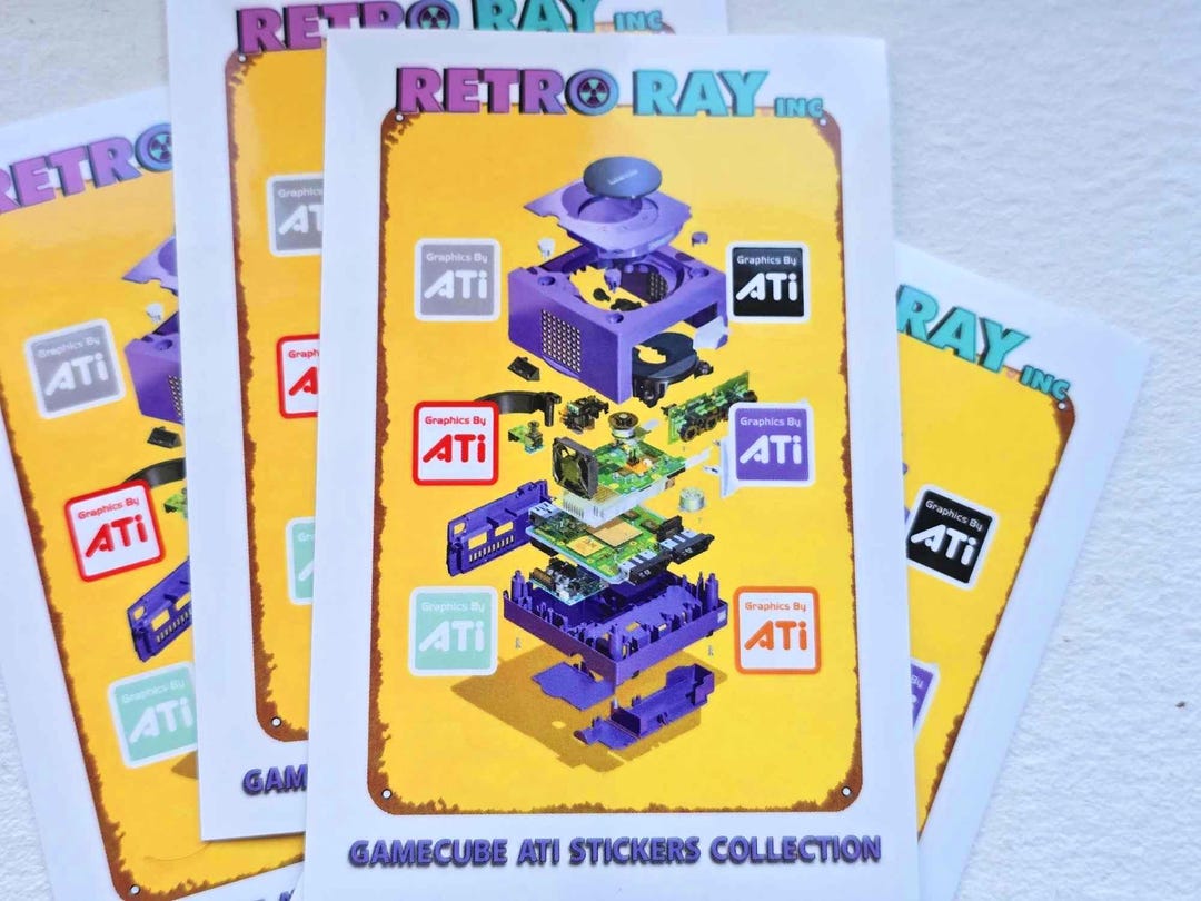 Sheet of 6 Replacement Stickers for ATI Logo Nintendo Gamecube - Etsy