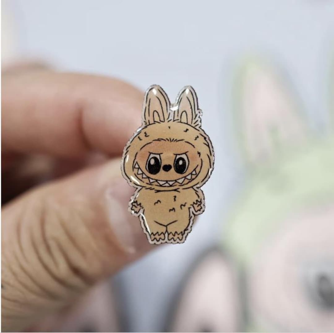 Soymilk Labubu Pin | Handmade Custom UV Resin | Personalized Gift ...