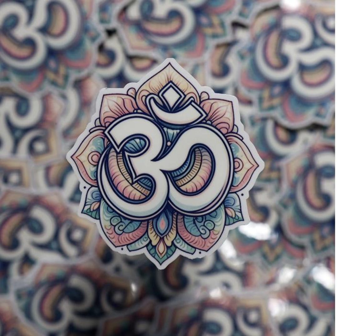 Om Symbol Sticker Handmade Custom Vinyl Decal – Personalized Yoga Gift ...