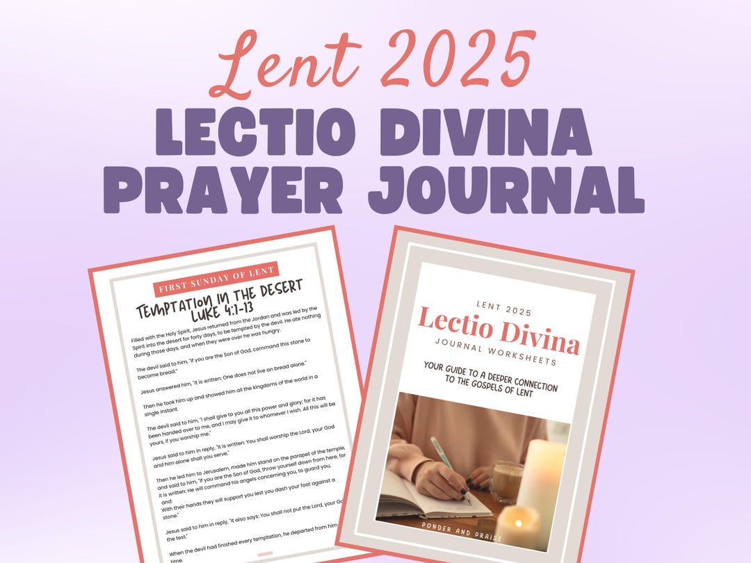 Catholic Lectio Divina for Lent 2025 Printable Guided Journal Booklet ...