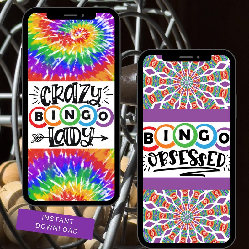 Bingo iPhone + Android Wallpapers Set | Cell Phone Wallpaper | Set of 4 ...