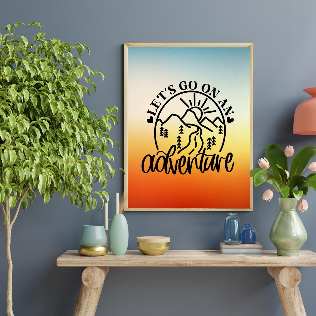 Adventure Quote Print: Inspirational Travel Wall Art (instant Download ...