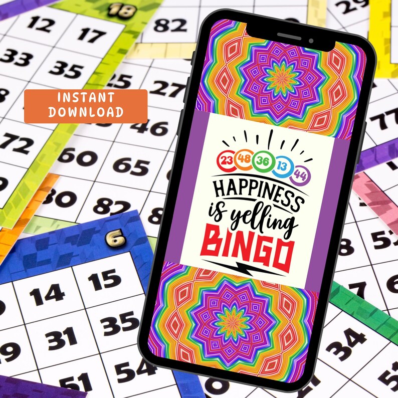 Bingo iPhone + Android Wallpapers Set | Cell Phone Wallpaper | Set of 4 ...