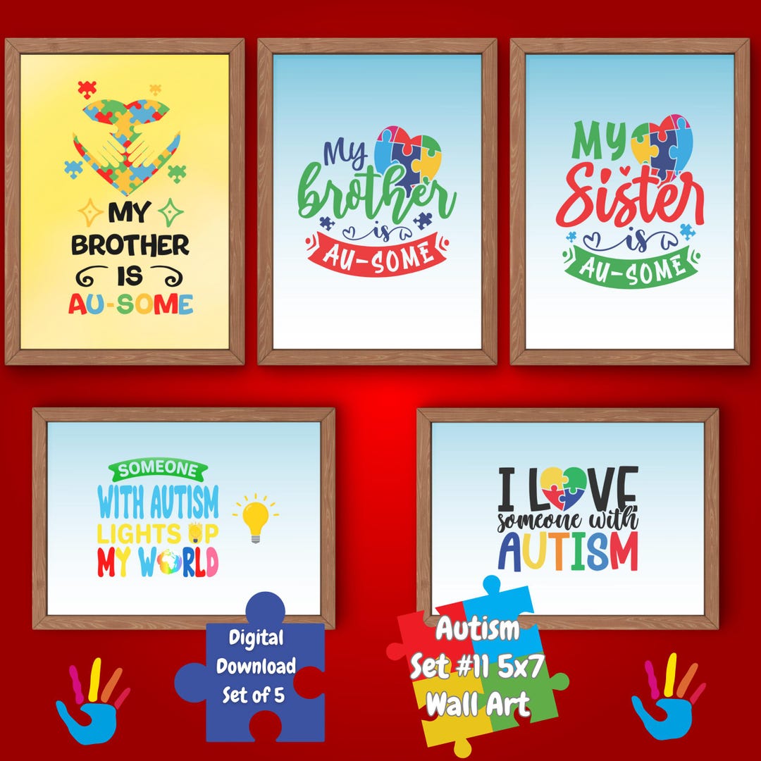 Autism Awareness Art Prints: Inspirational Family Quotes, Set #11 ...