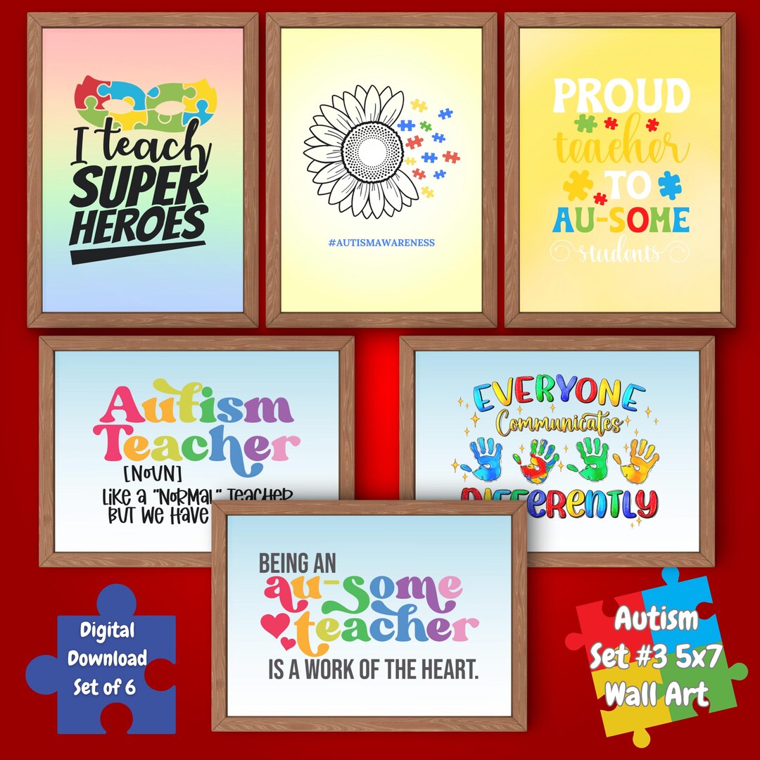 Autism Set #3 Printable Wall Art | Autism Awareness | Teacher Decor ...
