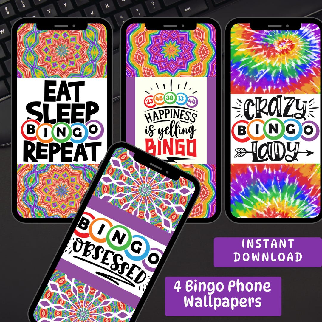 Bingo iPhone + Android Wallpapers Set | Cell Phone Wallpaper | Set of 4 ...
