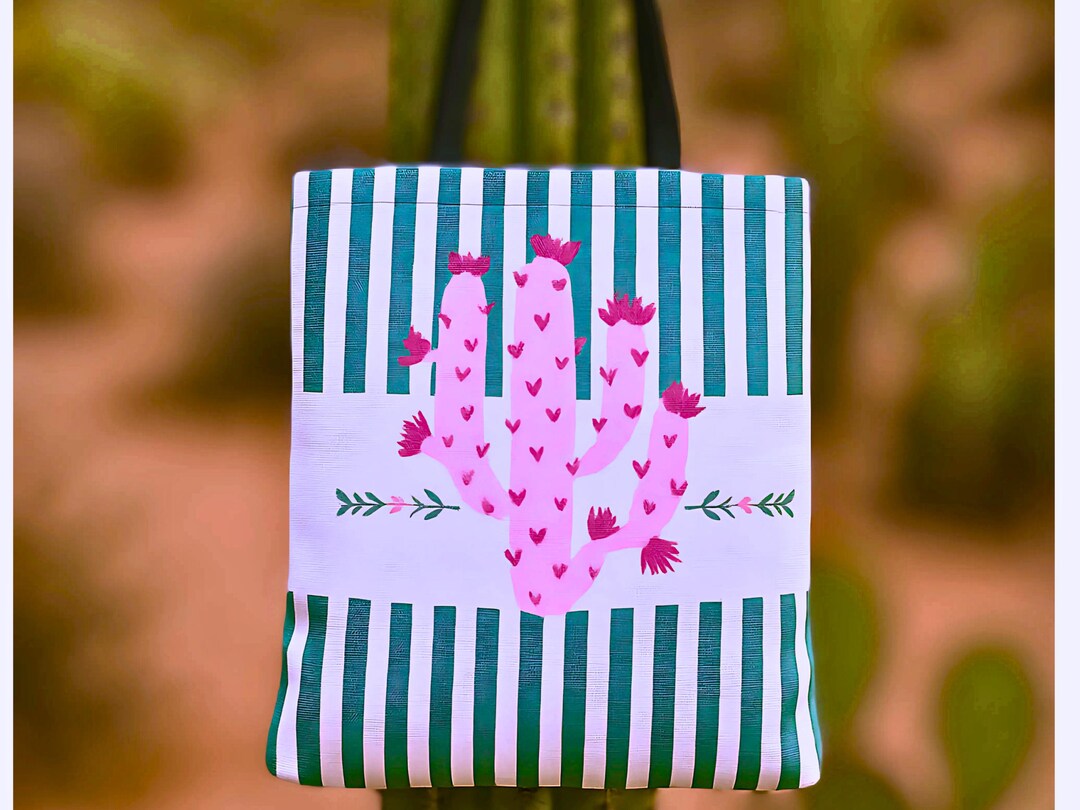 Cactus Tote Bag - Western-inspired Gift, Boho Chic Shoulder Bag ...