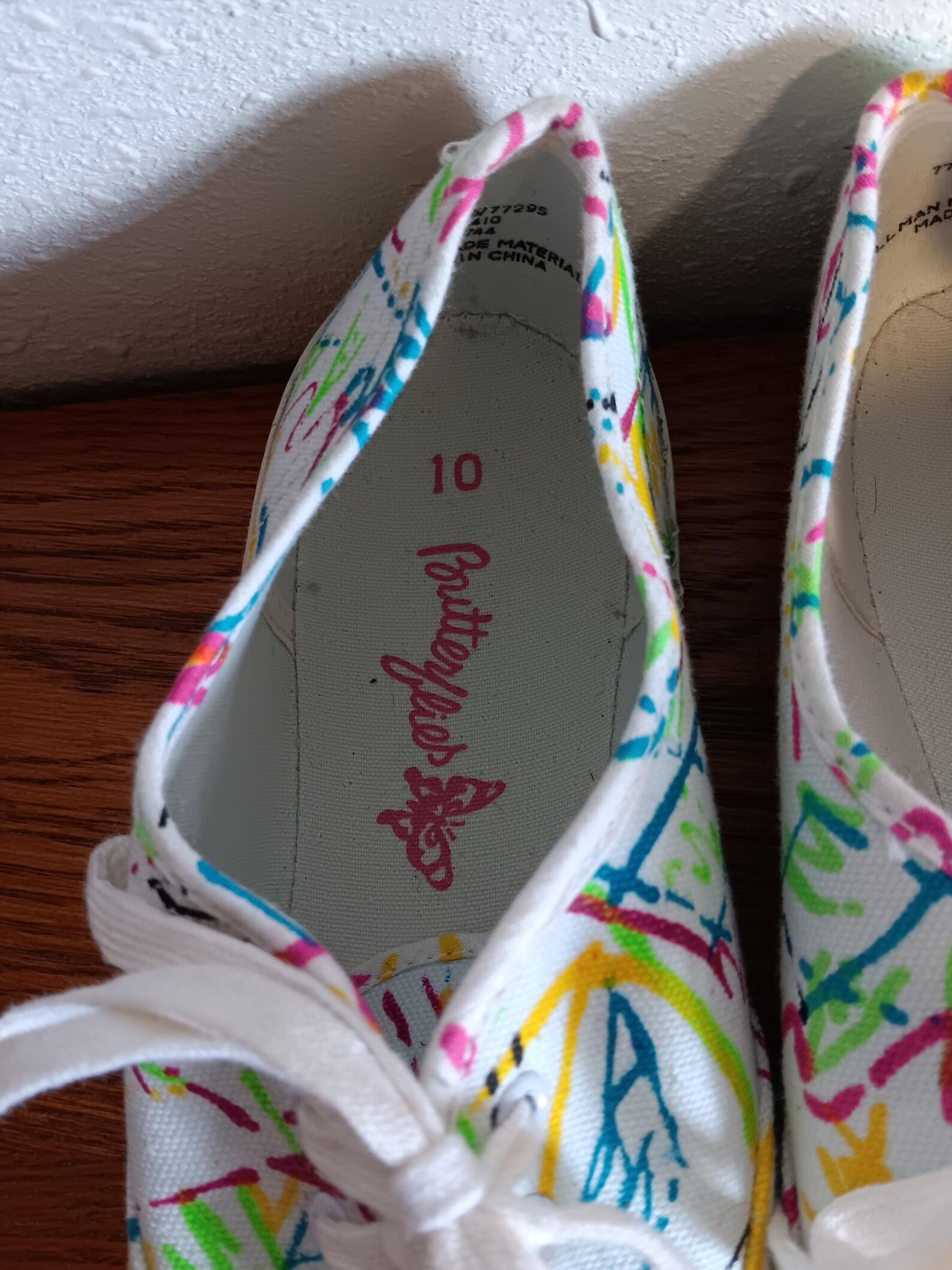 Vintage 80s 90s Butterflies Brand Paint Splatter Multicolor Size 10 ...