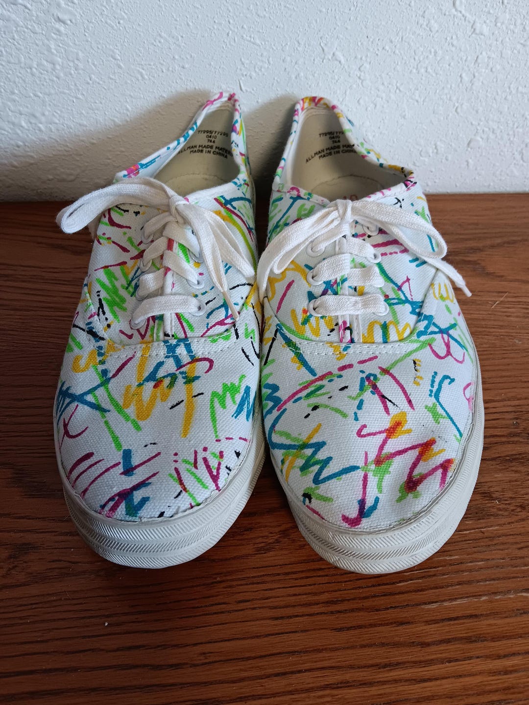 Vintage 80s 90s Butterflies Brand Paint Splatter Multicolor Size 10 ...