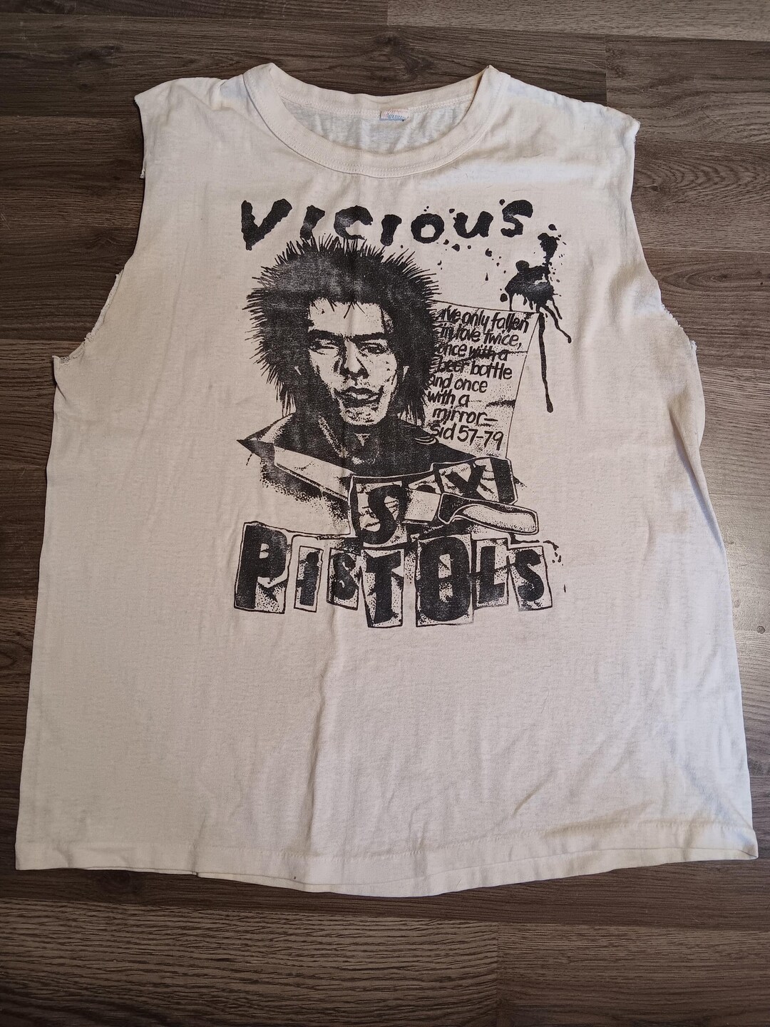 Vintage and Rare 70s Sid Vicious T-shirt Sleeveless Size L, Avanti ...