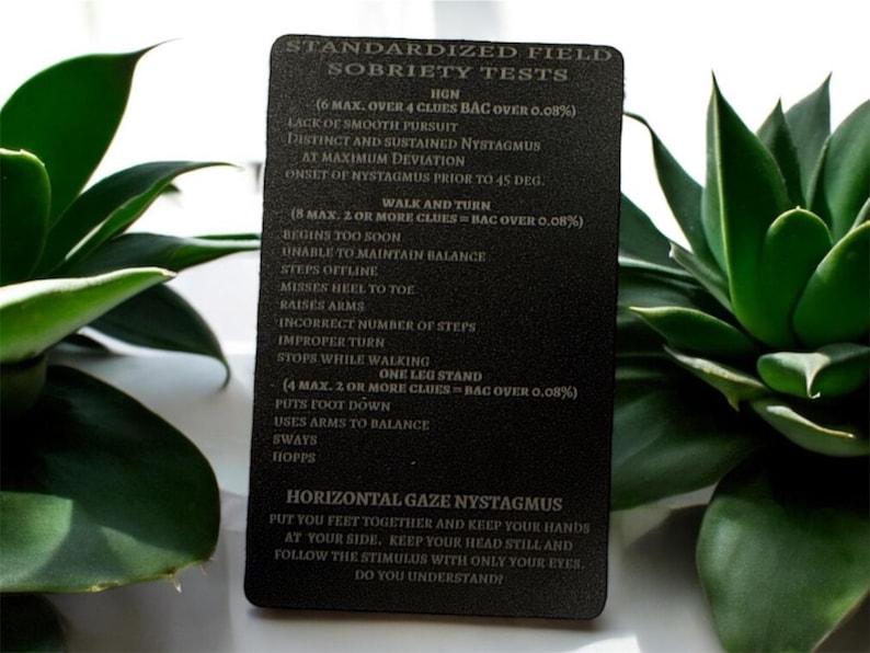 Engraved SFST Pocket Card – NHTSA Standardized Field Sobriety Test ...