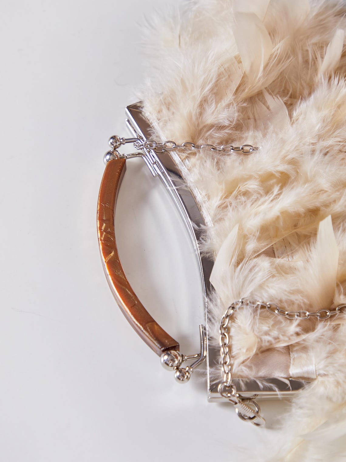 Ivory Ostrich Feather Handbag: Luxury Bridal Evening Bag - Etsy