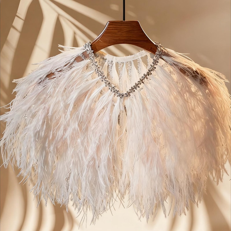 Feather & Sequin Cape - Etsy