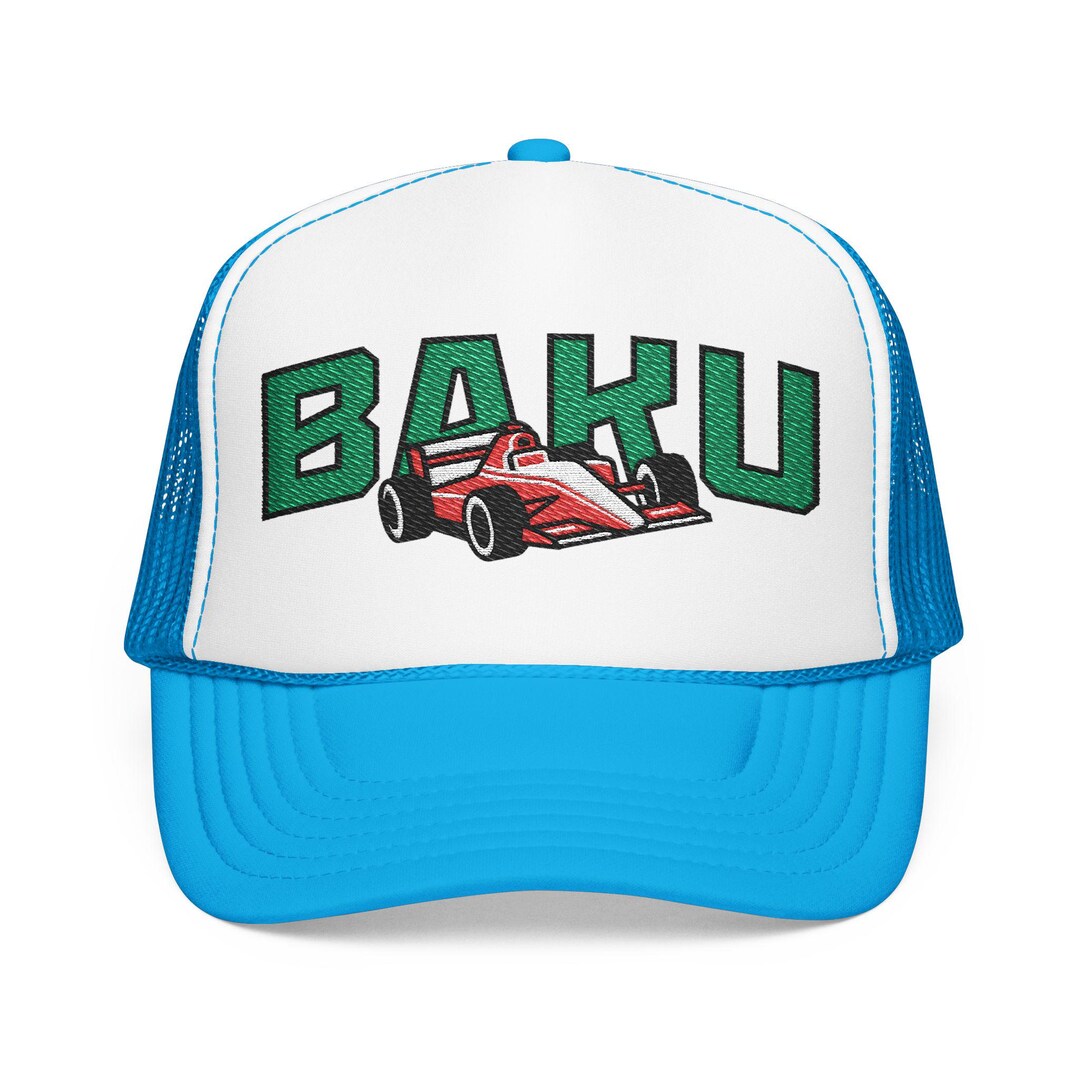 BAKU Grand Prix Embroidered Foam Trucker Hat, BAKU Azerbaijan F1 ...