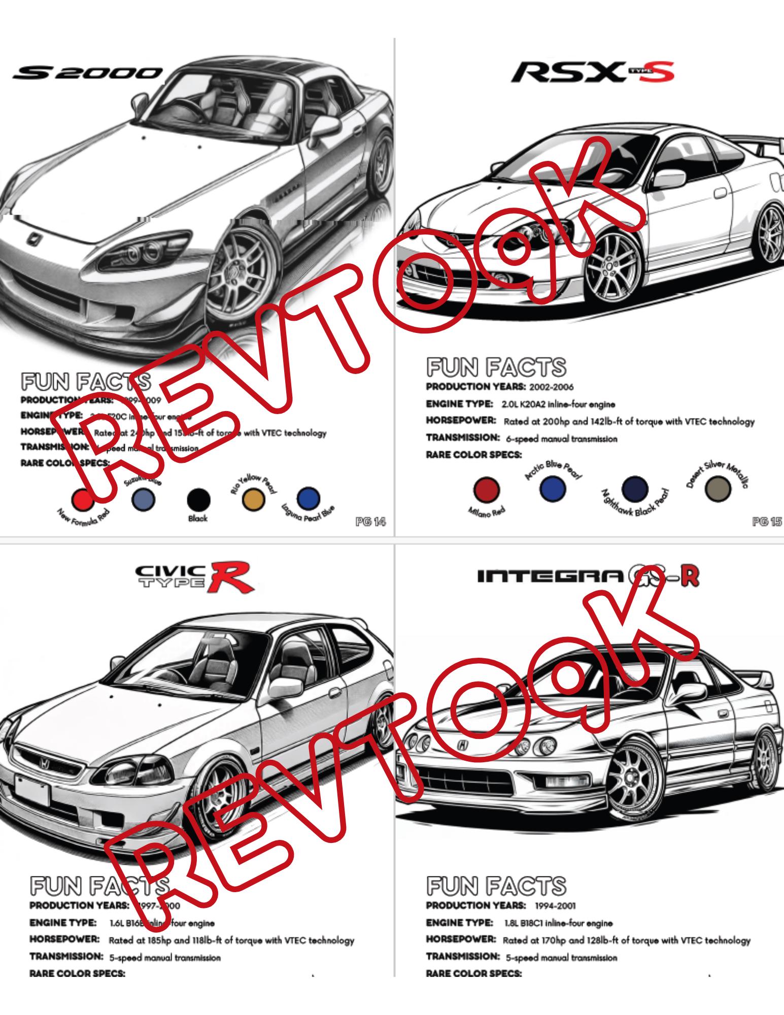 Sports Car Coloring Book for Kids| BMW, Porsche, Honda, Acura, Toyota ...