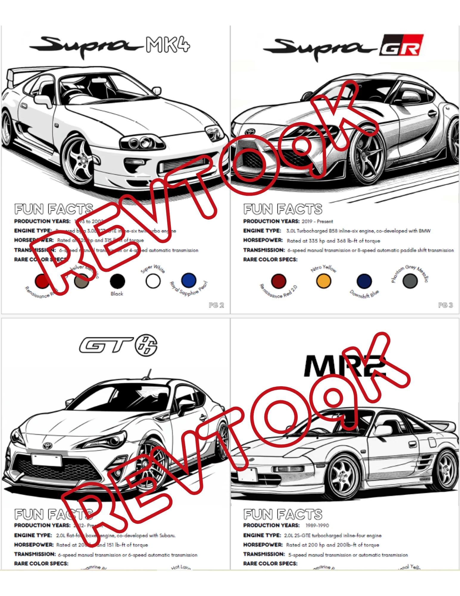 Sports Car Coloring Book for Kids| BMW, Porsche, Honda, Acura, Toyota ...