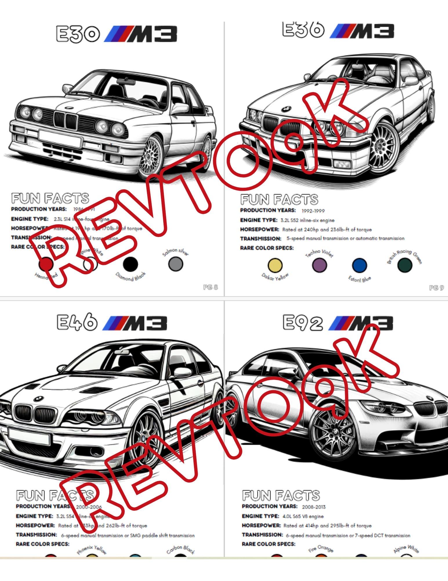 Sports Car Coloring Book for Kids| BMW, Porsche, Honda, Acura, Toyota ...