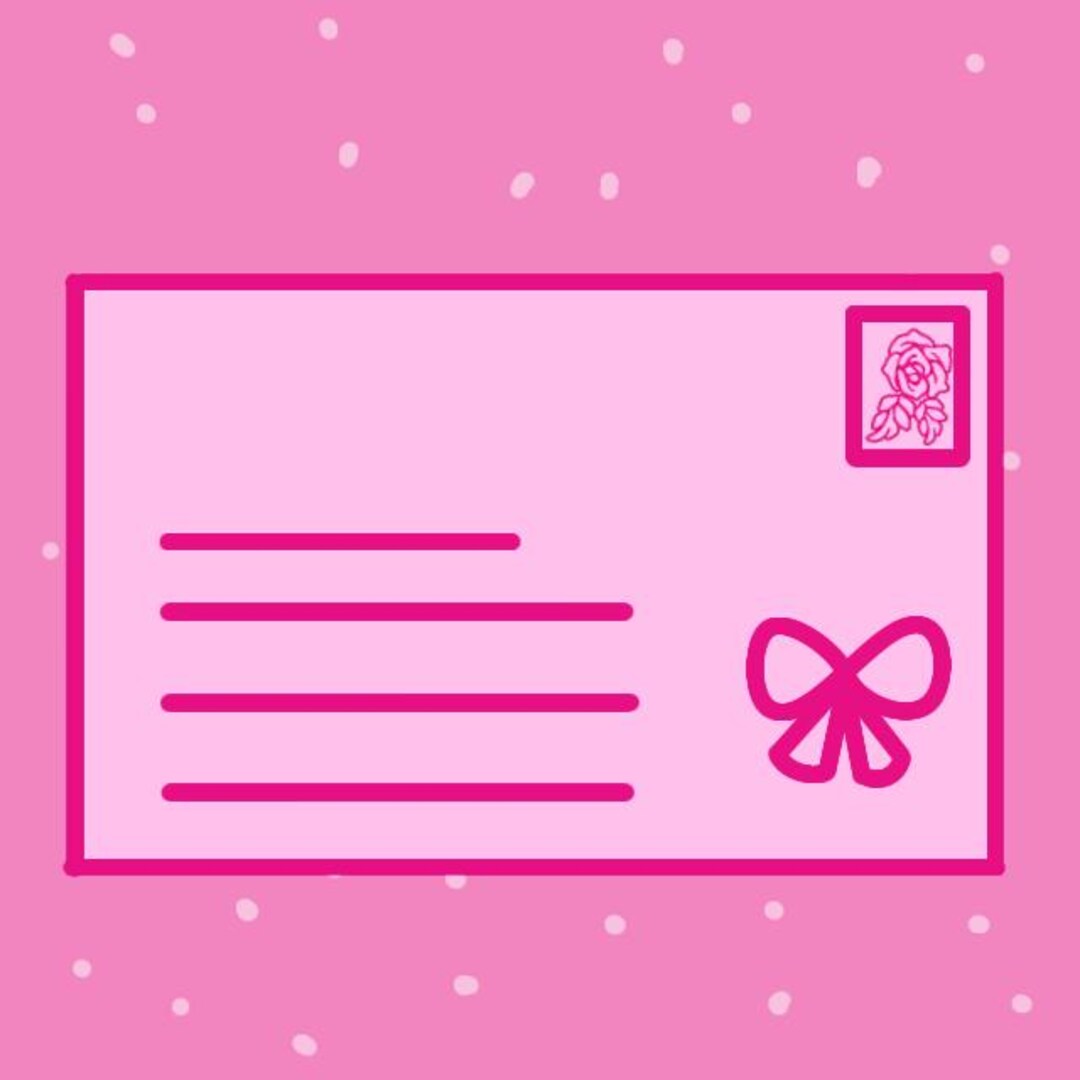 Printable, Editable, Basic Template Letter and Envelope Set (girly ...