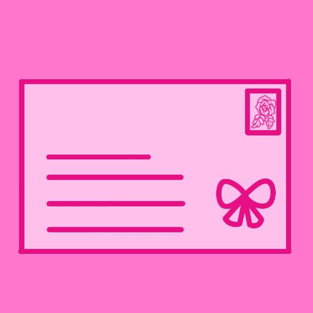 Printable, Editable, Basic Template Letter and Envelope Set (girly ...