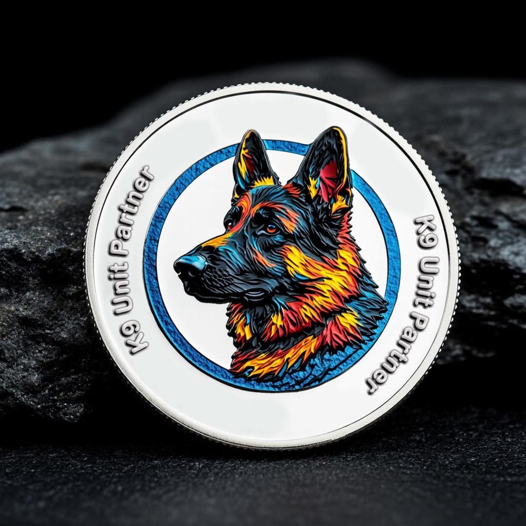 Custom K9 Unit Challenge Coin – 2D/3D Engraved Brass Collector’s ...