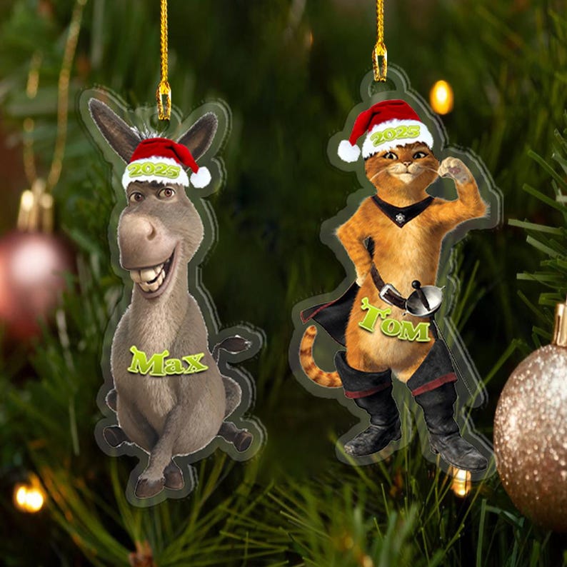 Personalized Shrek Ornament, Shrek Acrylic Christmas Ornament, Kids ...