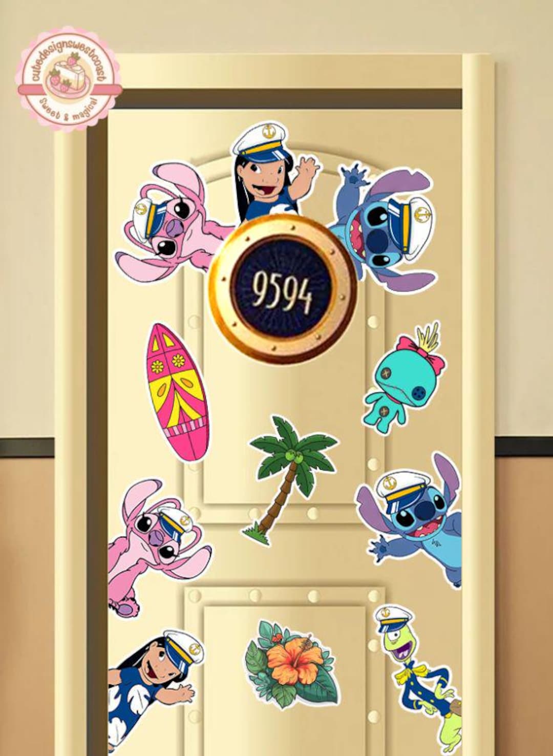 Personalized Lilo and Stitch Angel Cruise Magnets, Disney Stitch ...