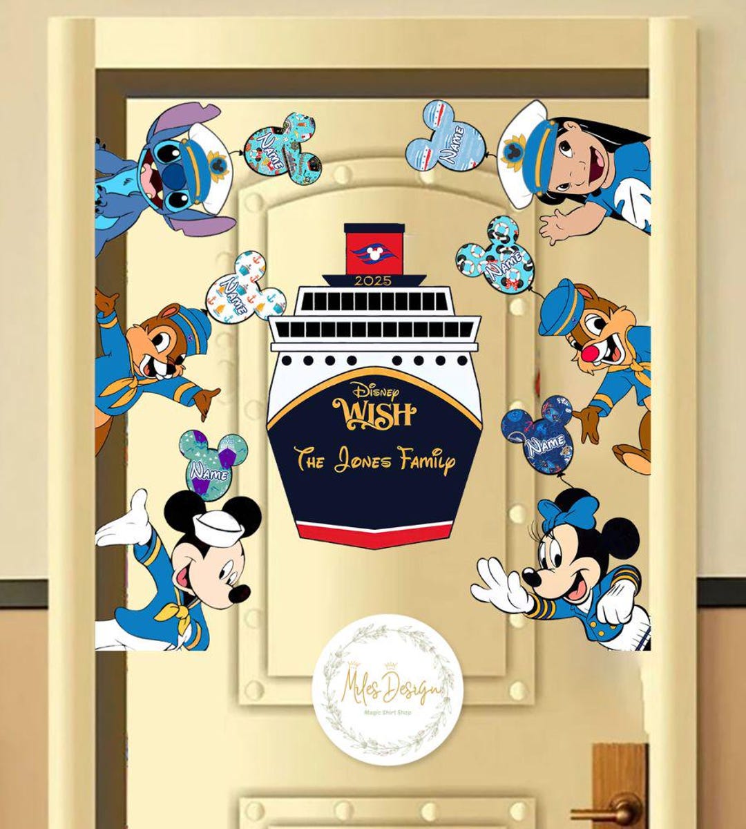 Personalized Mickey and Friends Disney Magnet, Disney Cruise Magnets ...