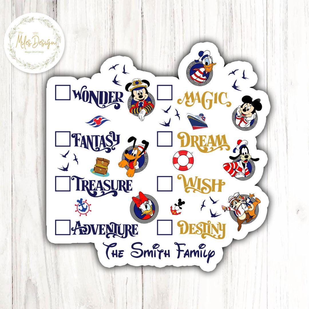 Personalized Disney Cruise Ship Checklist Cruise Door Magnet, Disney ...