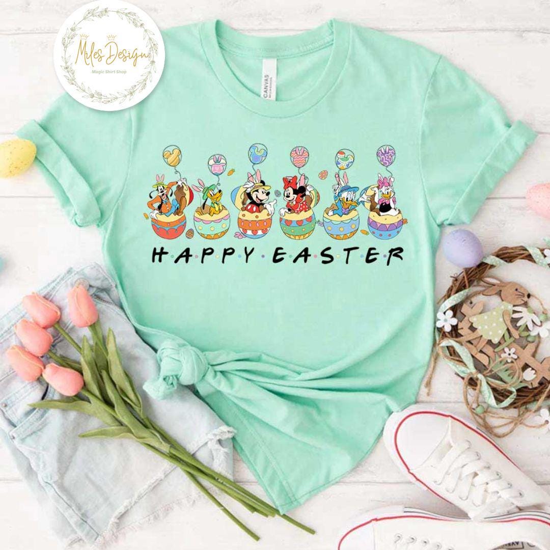Disney Easter Egg Shirt, Disney Happy Easter Day, Mickey and Friends ...