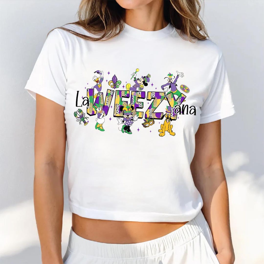 Disney La Weezy Ana Baby Tee Crop Top, Disney Mardi Gras 2025, Disney ...