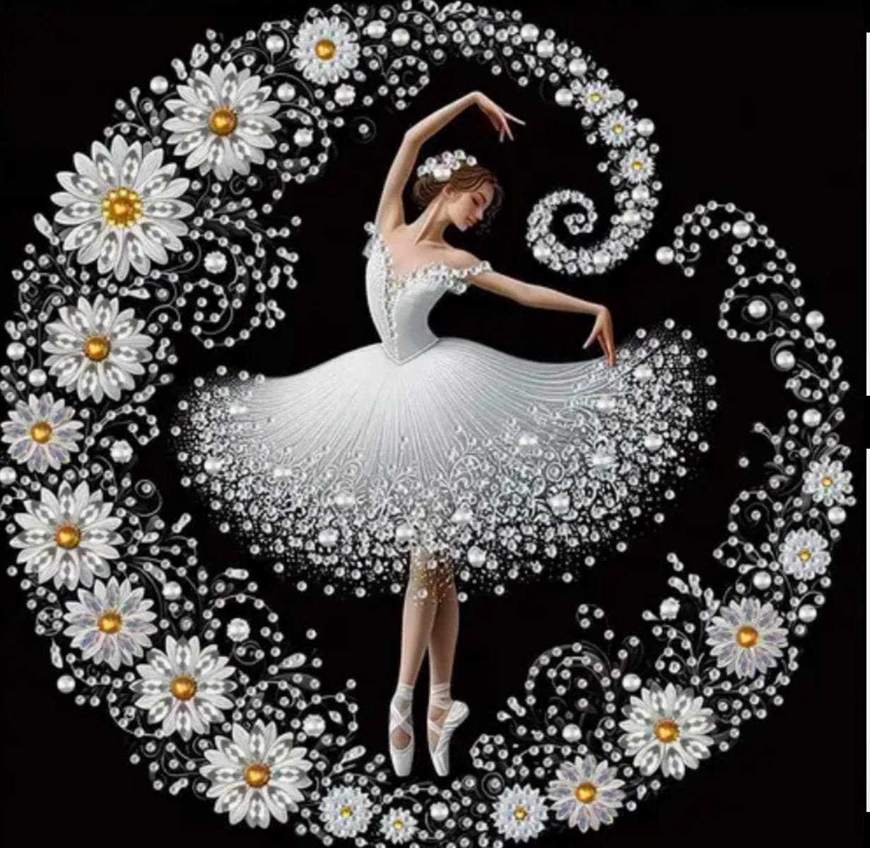 Graceful Ballerina Diamond Painting (frame Not Included). Partial Drill ...