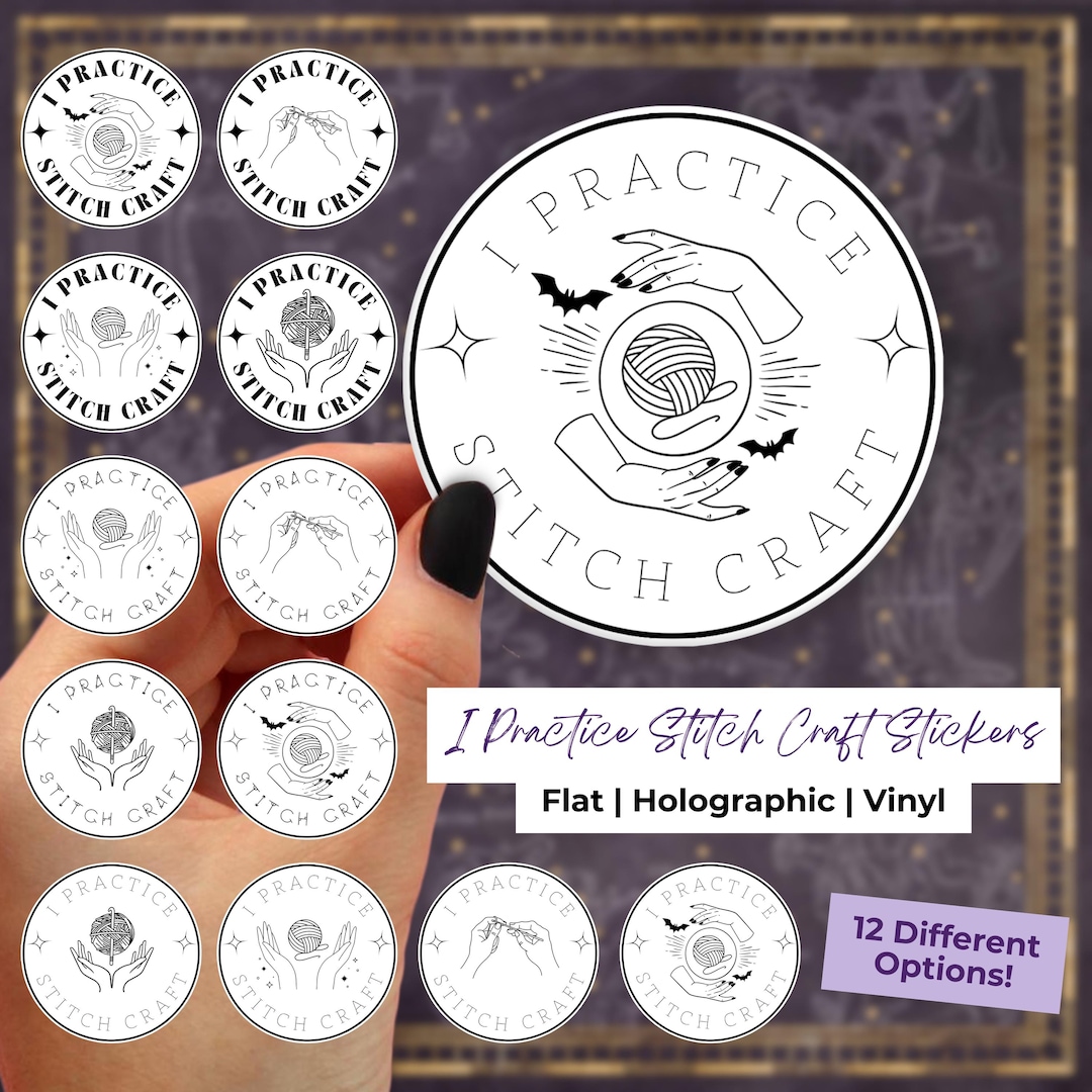 I Practice Stitch Craft Stickers | Crochet, Knitting, Hobby Decal - Etsy