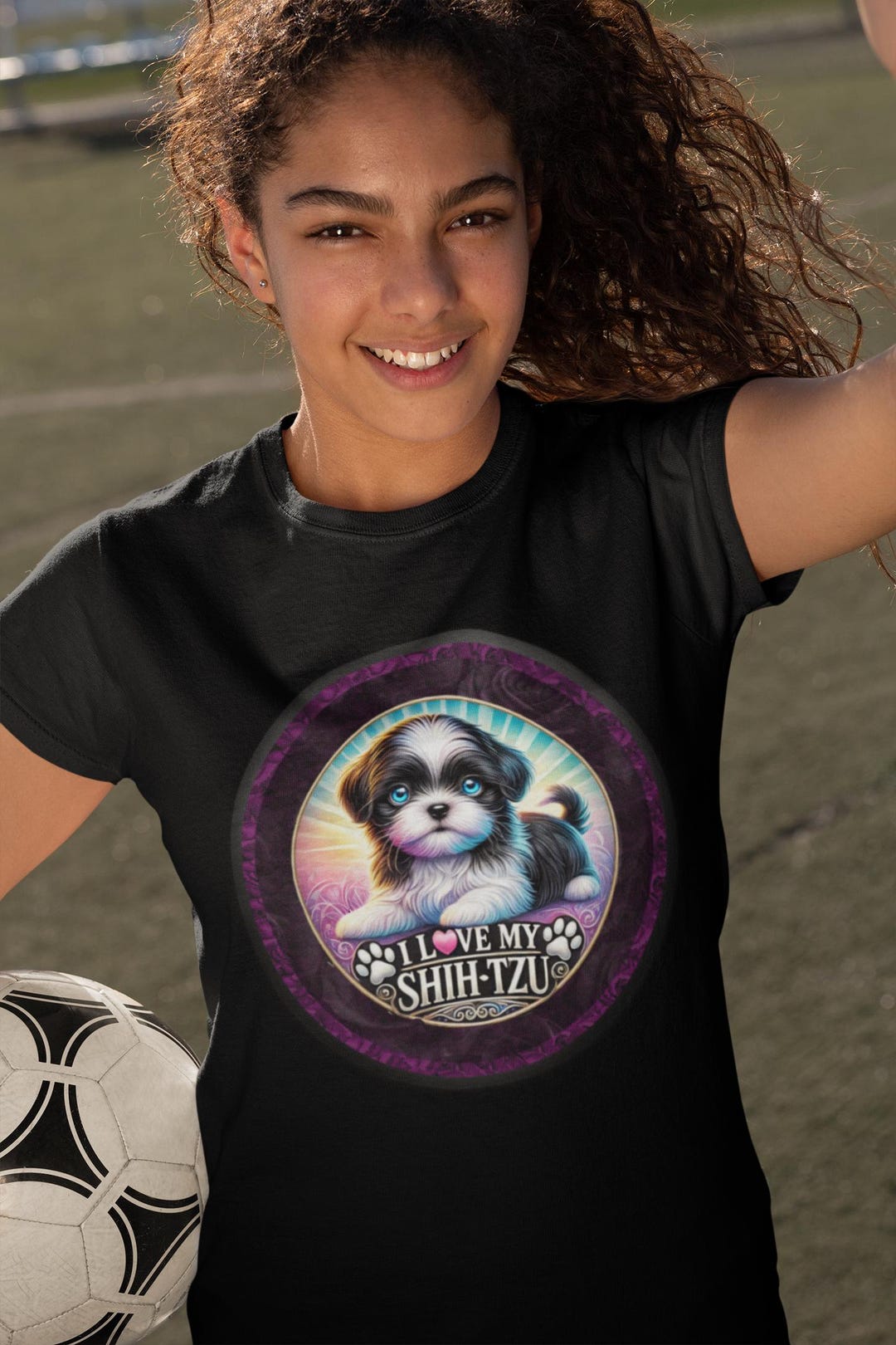 Shih Tzu Mom T-shirt, Cute Puppy Design, Dog Lover Tee - Etsy