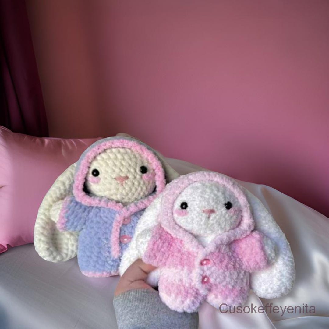 Baby Bunny in Clothing Crochet Pattern Amigurumi Rabbit PDF Tutorial ...