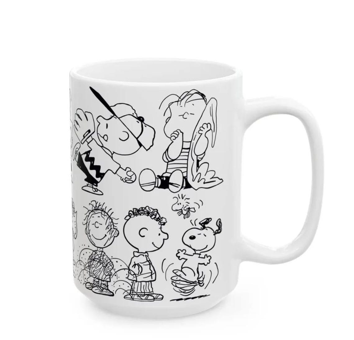 Snoopy Peanuts Ceramic Mug 11oz Charlie Brown Coffee Cup Linus Gift ...