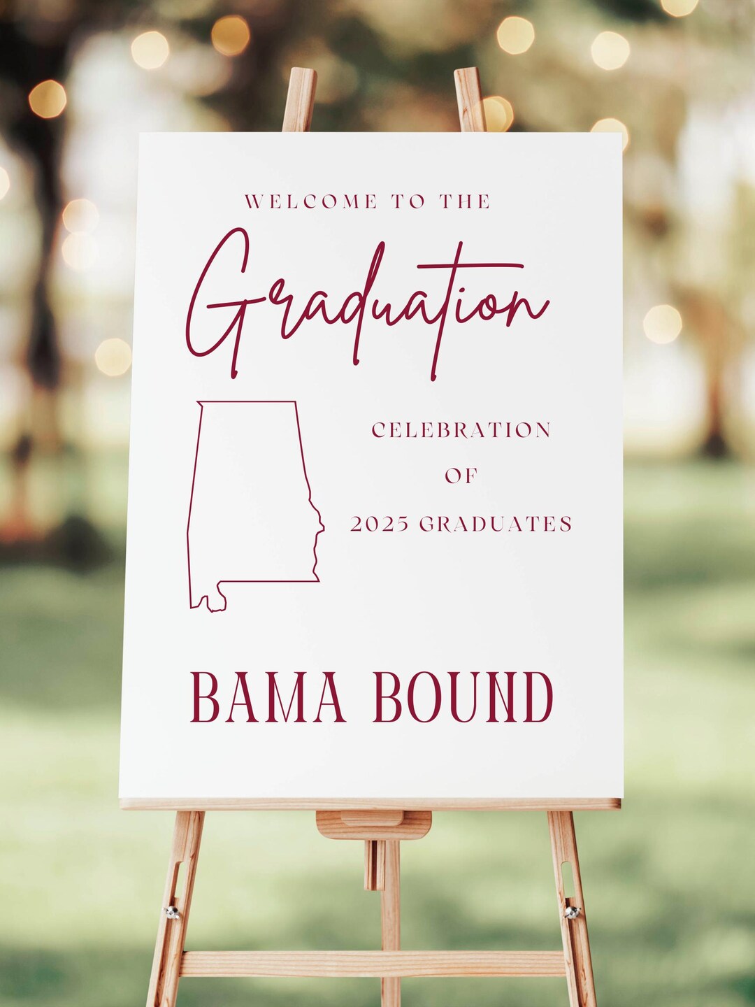 Graduation Foam Board Sign - Custom Class of 2025 Display | Bama Bound ...