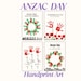 Lest We Forget Handprint Art, Anzac Remembrance Day Craft Bundle, Day ...