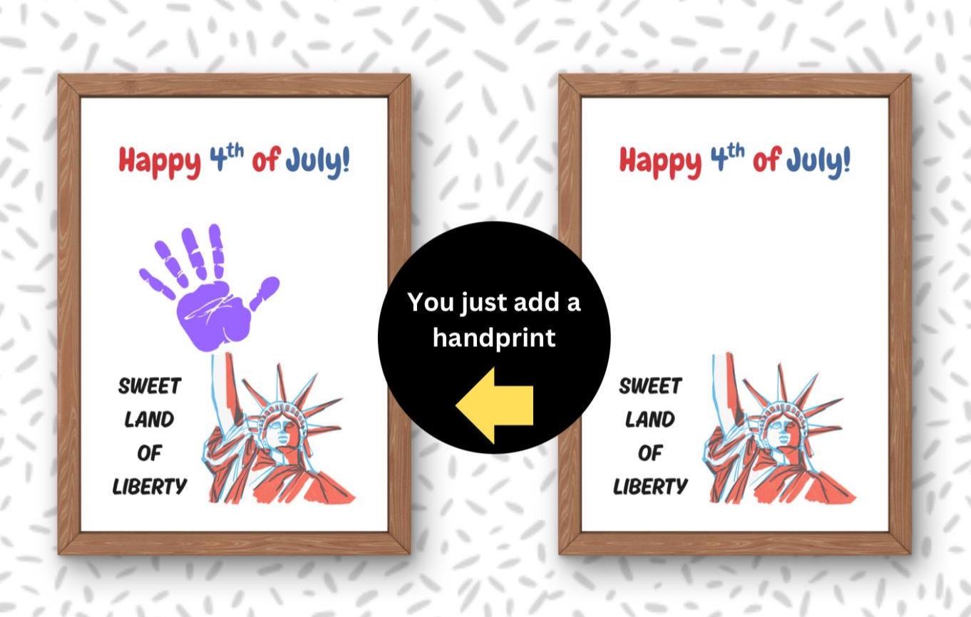 4th of July Handprint & Footprint BUNDLE Fun Craft to Do With the Kids ...