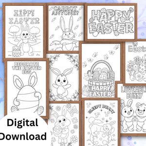 Easter Colouring Book, Kids Printable Coloring Easter Book, Easter ...