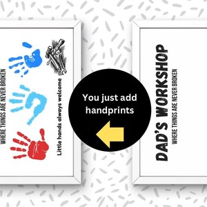 Father’s Day BUNDLE Handprint & Footprint Fun Craft to Do With Dad, Art ...