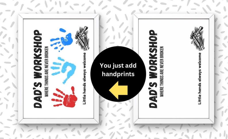 Father’s Day BUNDLE Handprint & Footprint Fun Craft to Do With Dad, Art ...