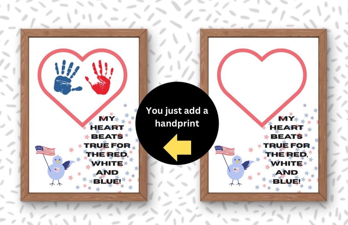4th of July Handprint & Footprint BUNDLE Fun Craft to Do With the Kids ...