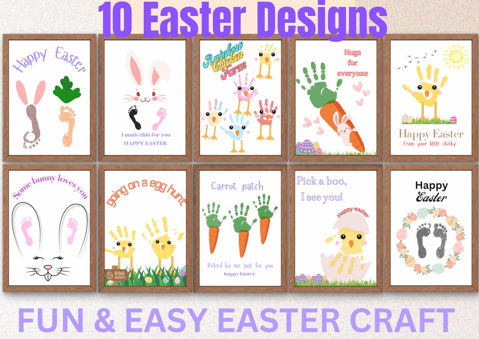 Easter Handprint & Footprint BUNDLE Art Template Printable for Prek ...