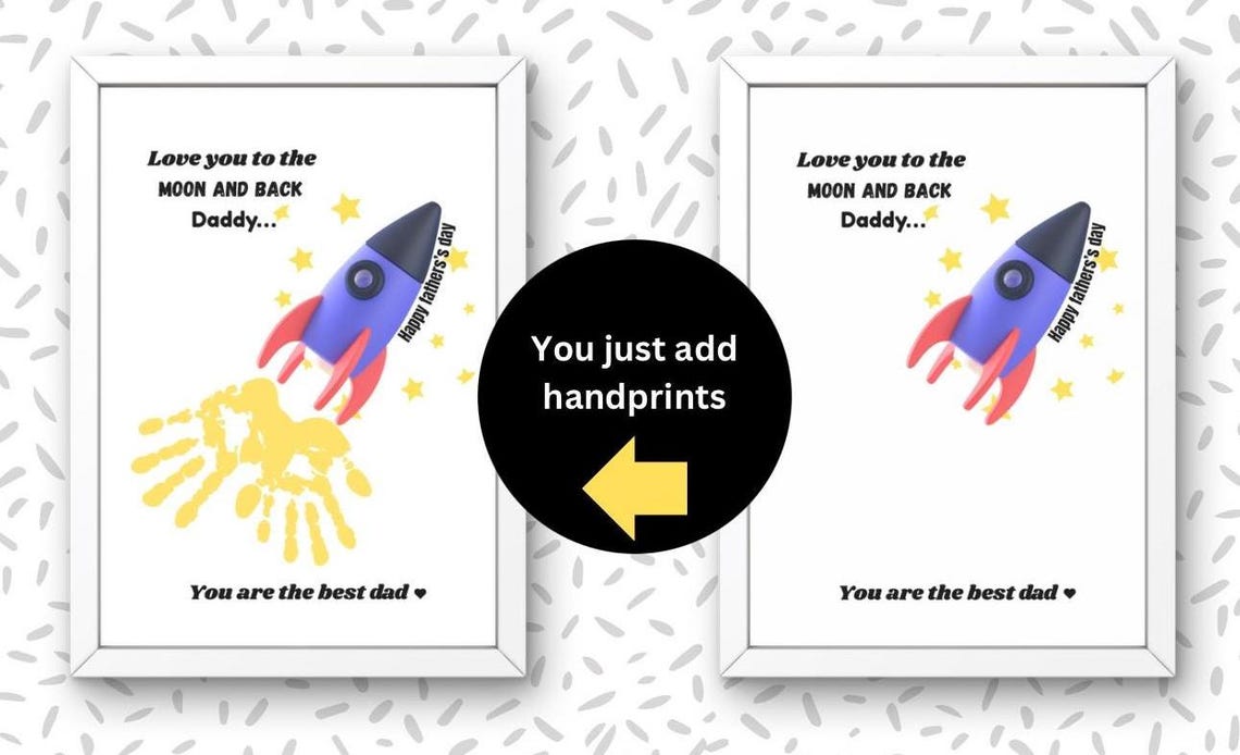 Father’s Day BUNDLE Handprint & Footprint Fun Craft to Do With Dad, Art ...
