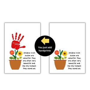 Autism Awareness Handprint Craft Printable | Neurodiversity Art ...