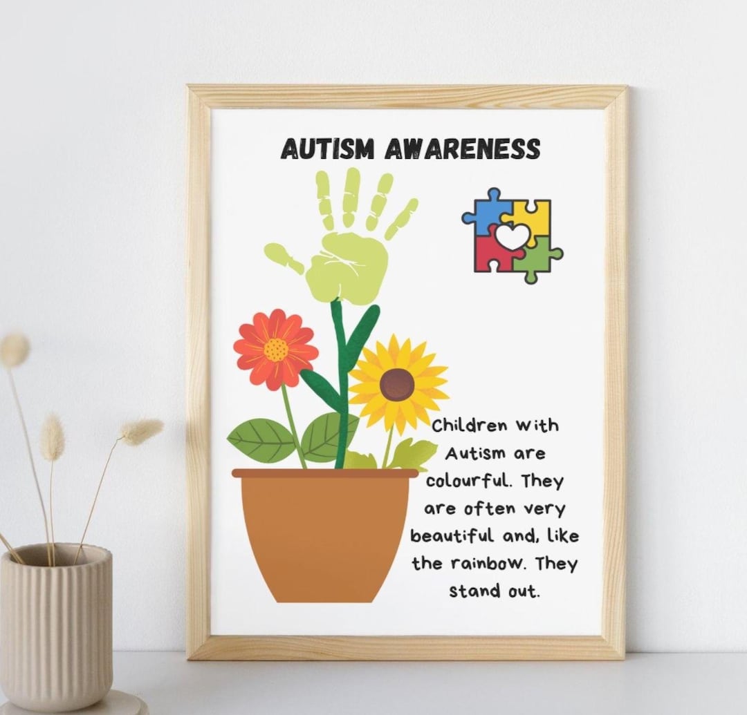 Autism Awareness Handprint Art: DIY Craft (digital Download) - Etsy